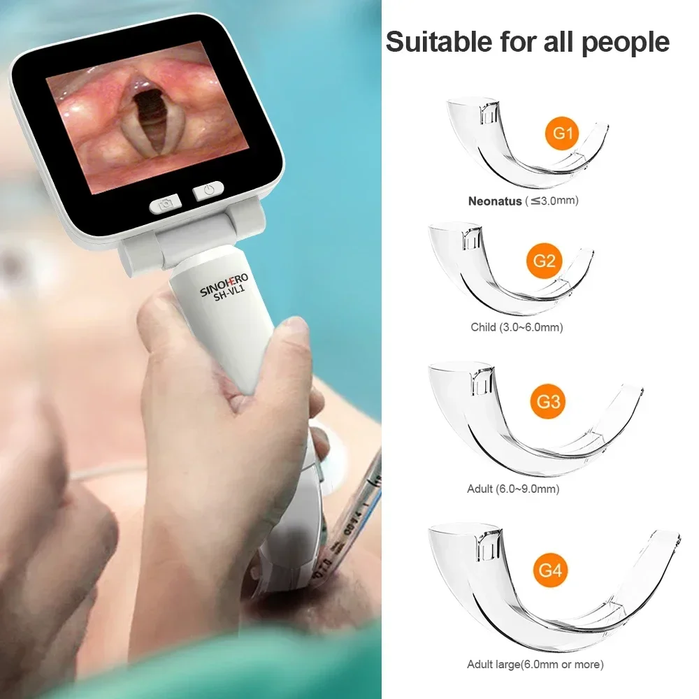 Optional-Laryngoscope-Blade-Video-Laryngoscope-Portable-Handheld-Clear ...