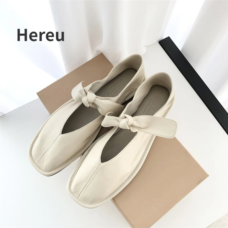 Hereu-Spring-New-Sandals-Square-Toe-Mary-Jane-Shoes-Soft-Leather ...