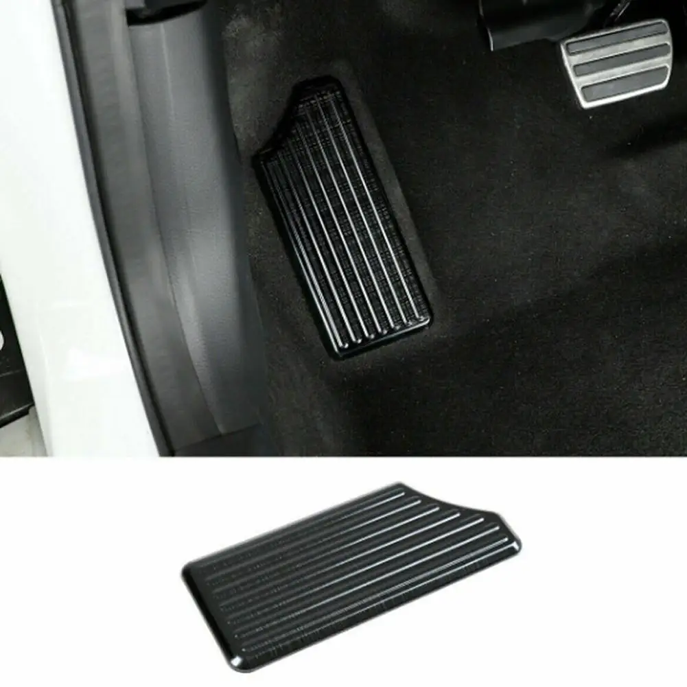 Car Rest Pedal Cover Stainless Steel Left Foot Pad Trim Anti-slip Patch ...