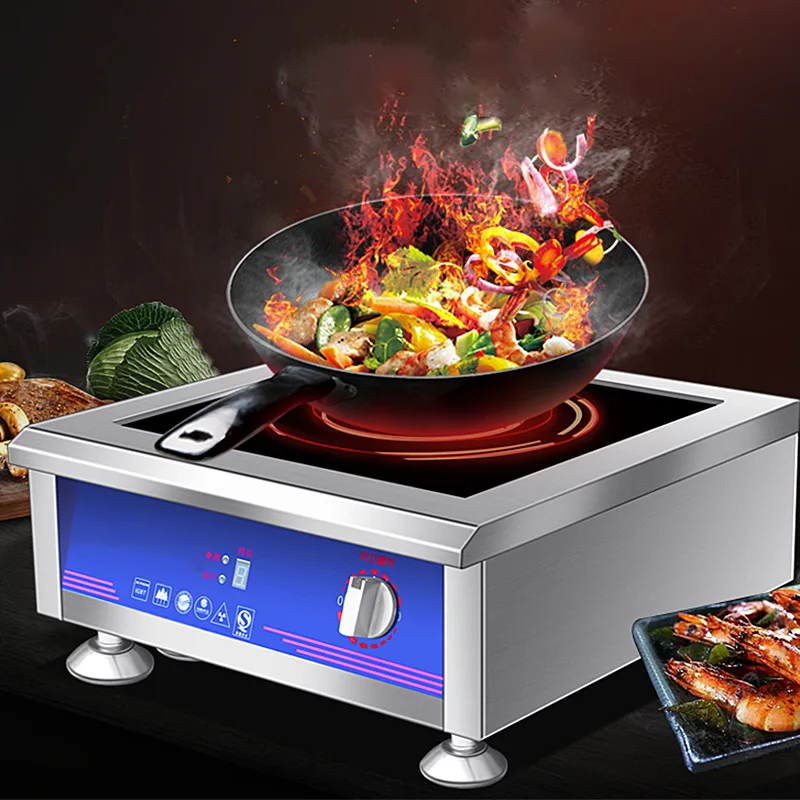 3500W/5000W Induction Cooker Flat Commercial Big Power Canteen Kitchen ...