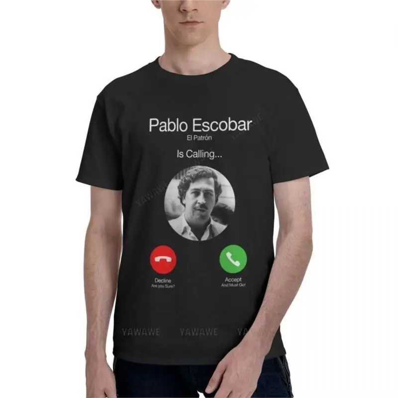 Camiseta-cl-sica-de-Pablo-Escobar-Calling-para-hombre-camisetas-gr ...