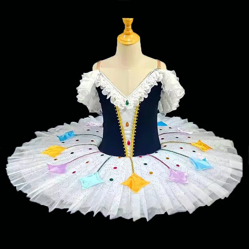 Girls-Classical-Ballerina-Long-TUTU-Green-Leaves-Ballet-Dance-Dress ...