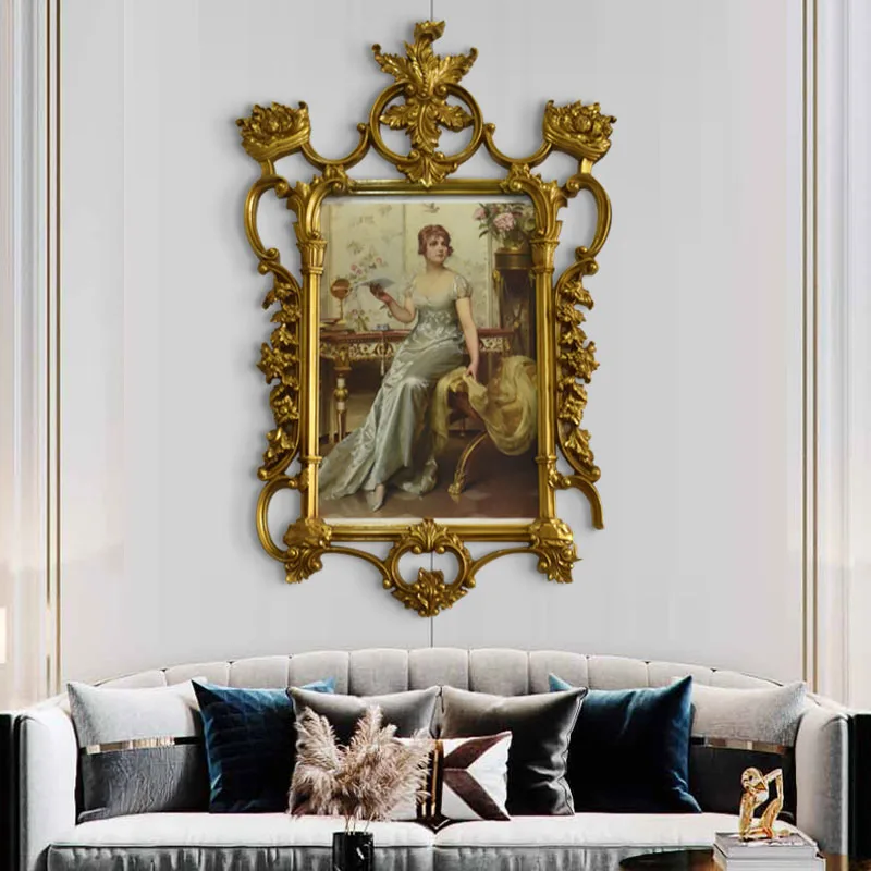 Large-Vintage-Decorative-Mirror-Wall-Living-Room-Aesthetic-Table-Makeup ...