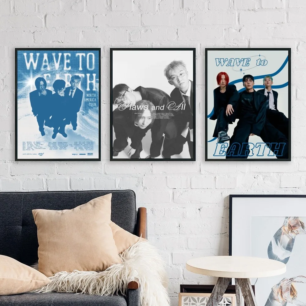 Wave-To-Earth-Poster-No-Framed-Poster-Kraft-Club-Bar-Paper-Vintage ...