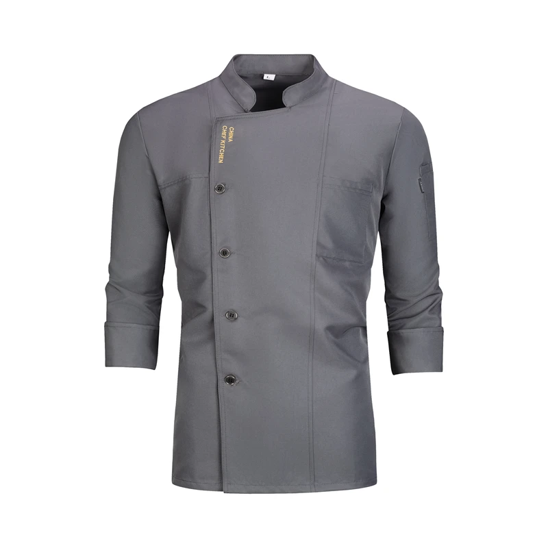 Kitchen Uniform Chef Jacket Man Hotel Winter Work Clothes Cook Wear ...