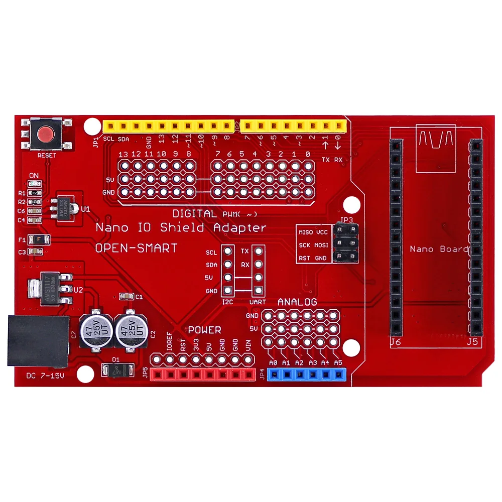 Carte adaptateur d'extension IO Shield pour Nano, avec régulateur ...