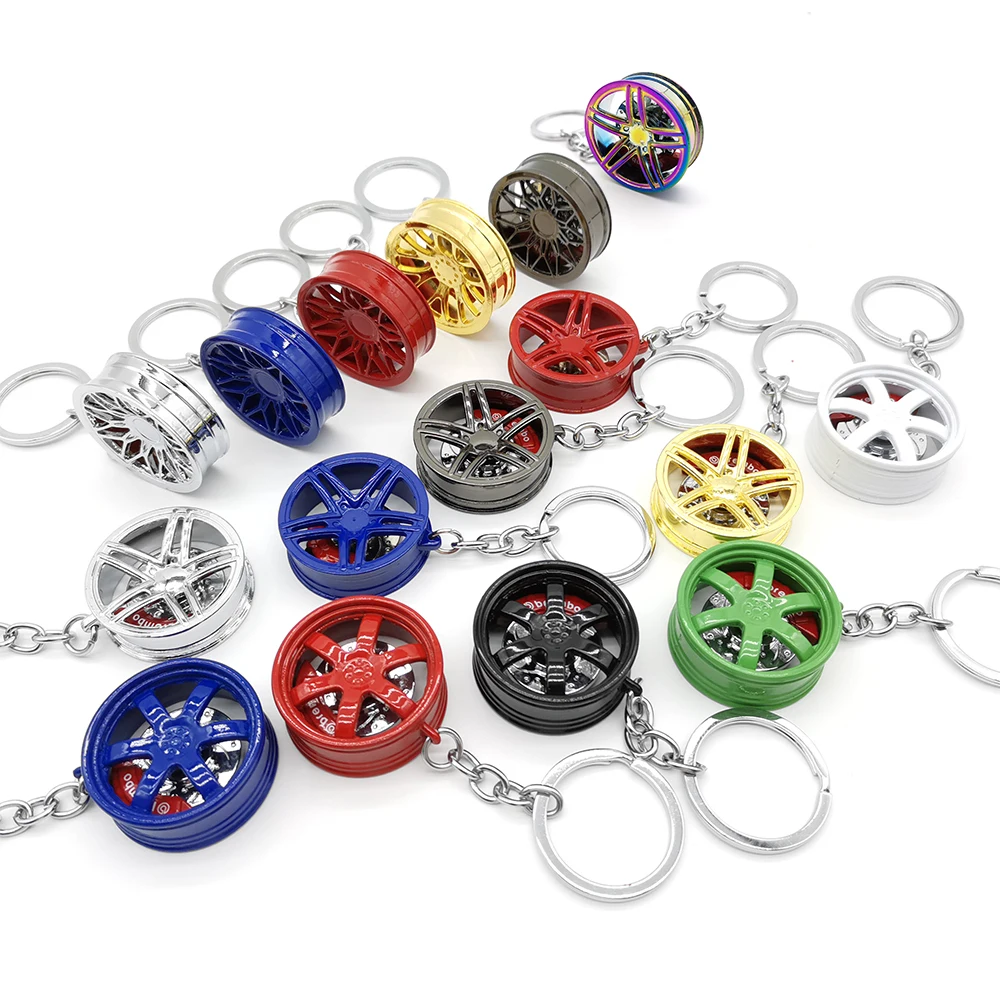 Jdm 35mm Wheel Rims Keychain Te37 Design Bbs Car Wheel Hub Keyring Zinc ...
