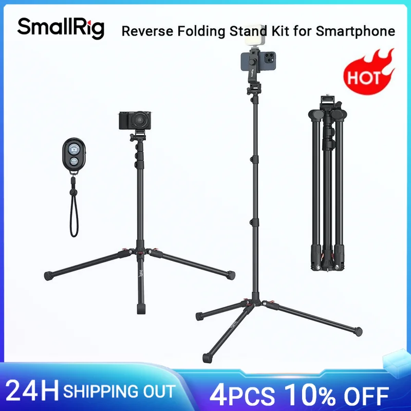 SmallRig Reverse Folding Stand Kit for Smartphone with Wireless Remote ...