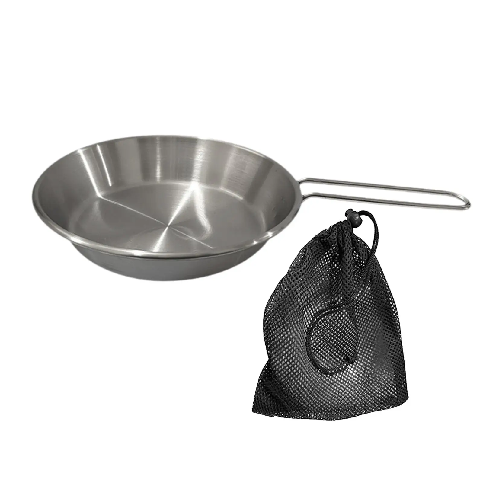 Camping Fry Pan Foldable Handle 16cm Diameter Scratch Resistant Small ...