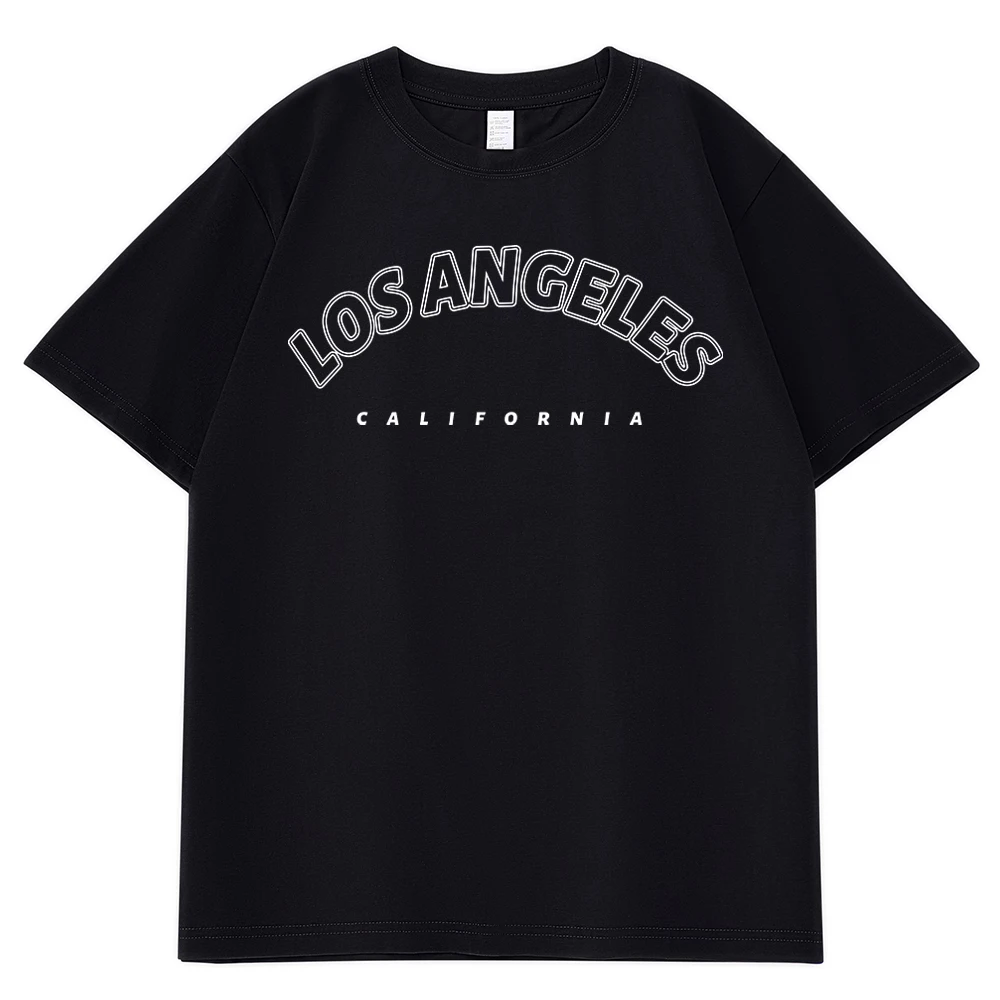 Camisetas con estampado de letras de Los Ángeles California para hombre ...