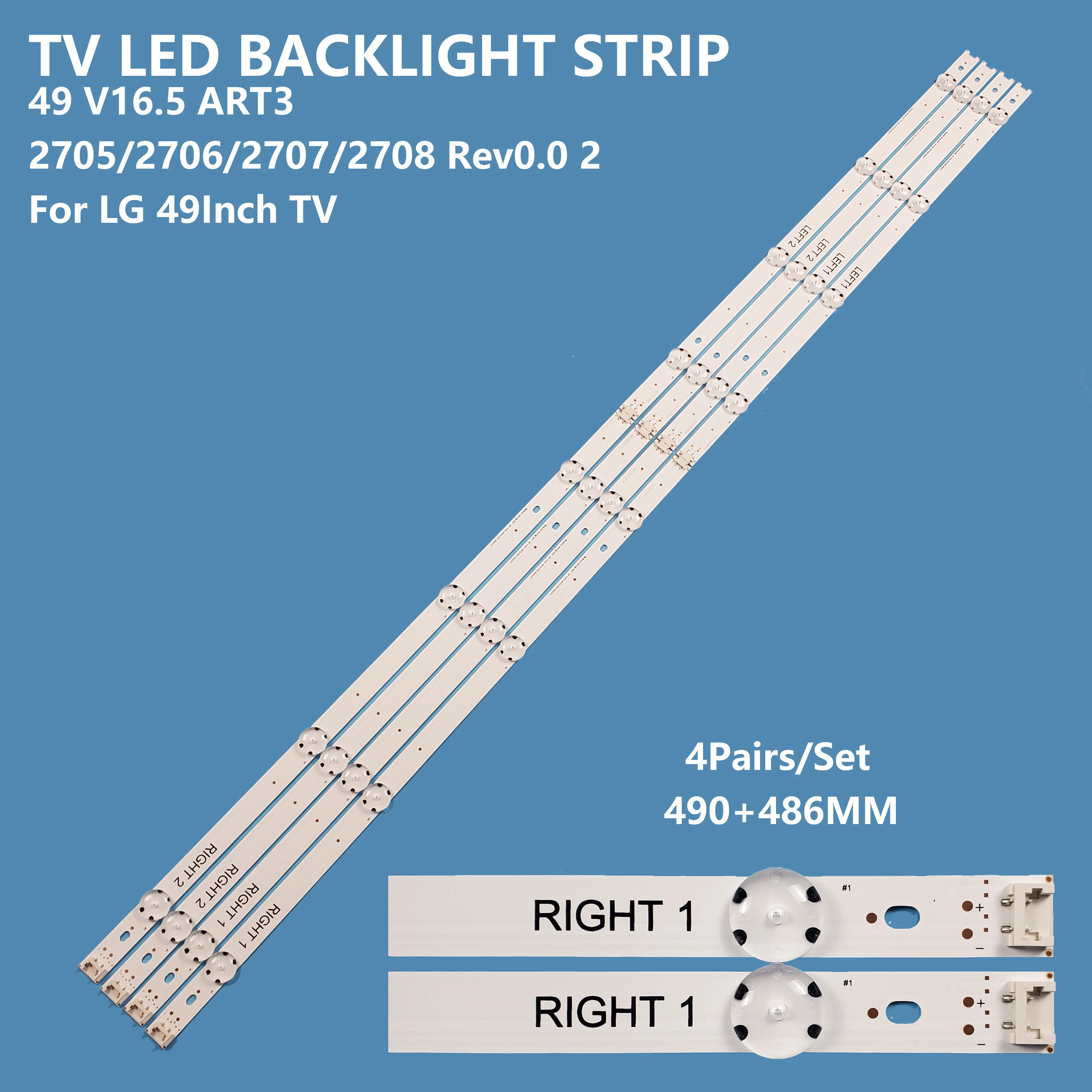 LED Strip for LG_49inch_UHD 49UH610A 49UH6100 49LF5100 49UH6030 ...