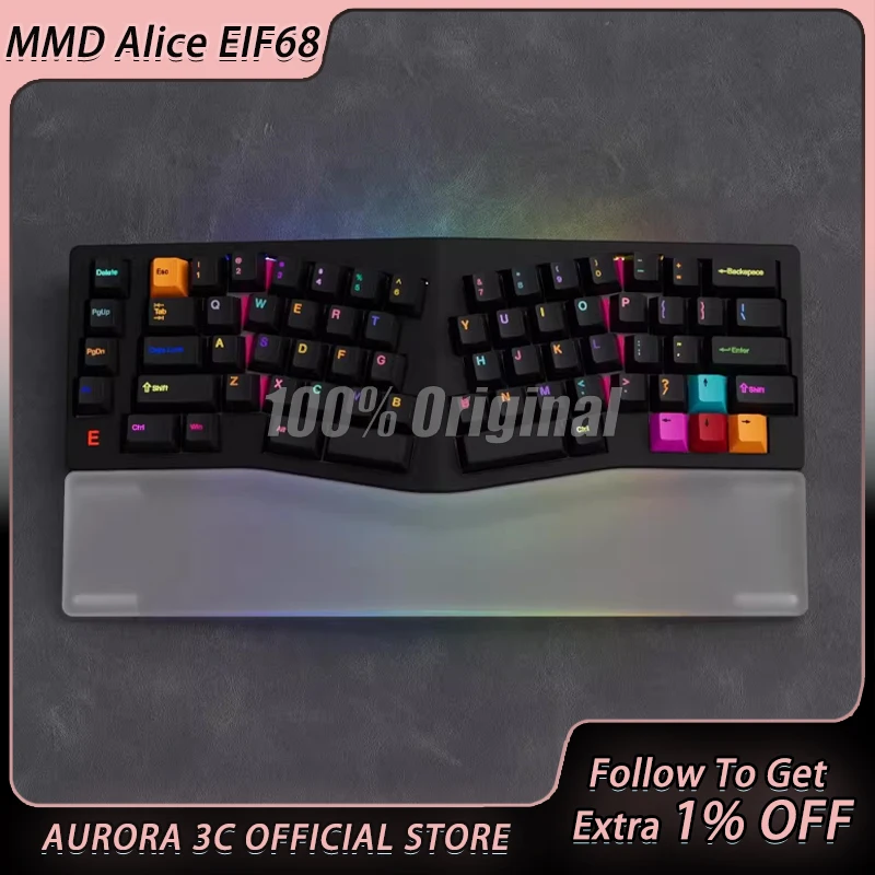 Mmd Alice Eif68 Mechanical Keyboard 3mode Wireless Bluetooth Keyboard