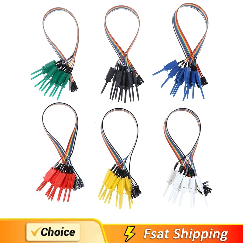 Flat-Test-Hooks-Logic-Analyzer-Clips-Gripper-Probe-Breadboard-Jumper ...