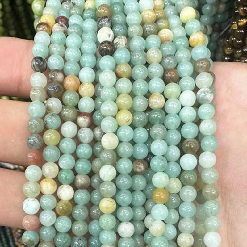 Cheap-Amazonite-Natural-Stone-Round-Healing-Poewer-Gemstone-Beads-for ...