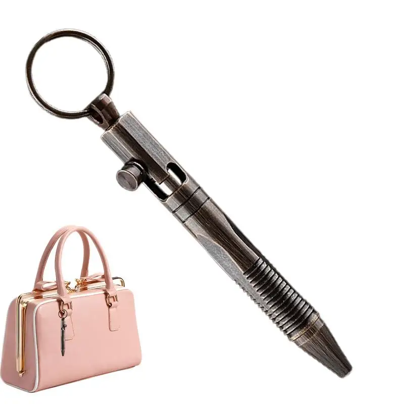 Mini-Ballpoint-Pen-Brass-Ballpoint-Pen-Pendant-Keychain-Smooth-Writing ...