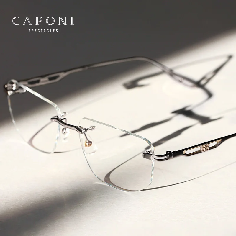 CAPONI-Vintage-Men-s-Glasses-Frame-Pure-Titanium-Light-Original ...