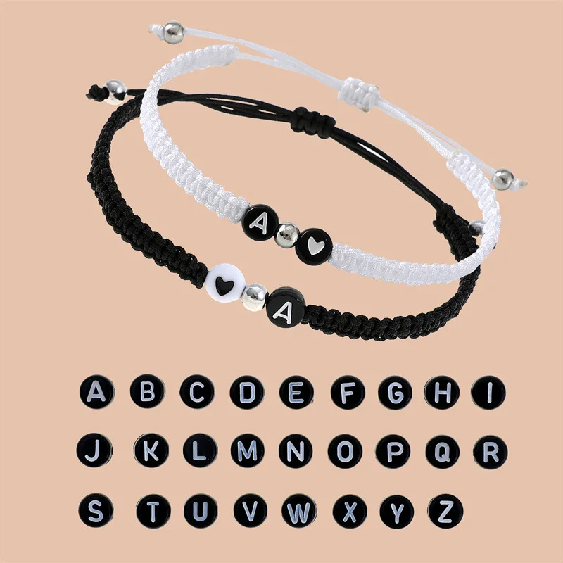 Adjustable-Braided-Bracelets-for-Women-and-Men-26-Letters-Initial-Heart ...