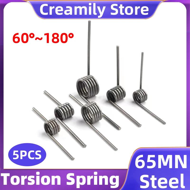 Creamily-5PCS-65Mn-Steel-Small-V-Shaped-Torsion-Spring-Hairpin-Spring ...