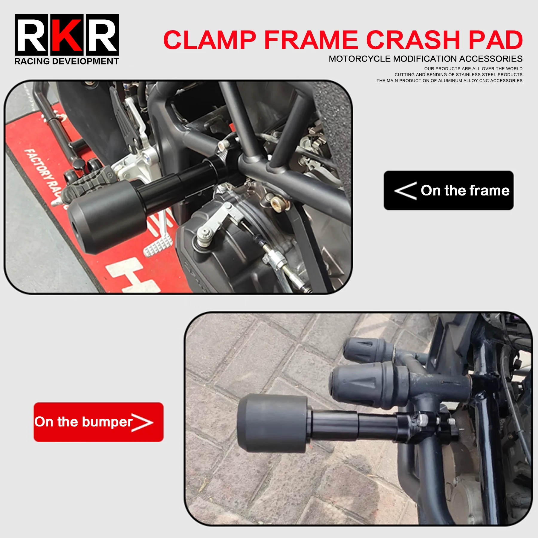 Universal Motorcycle Accessories Clamp Crash Protector CNC Electric ...