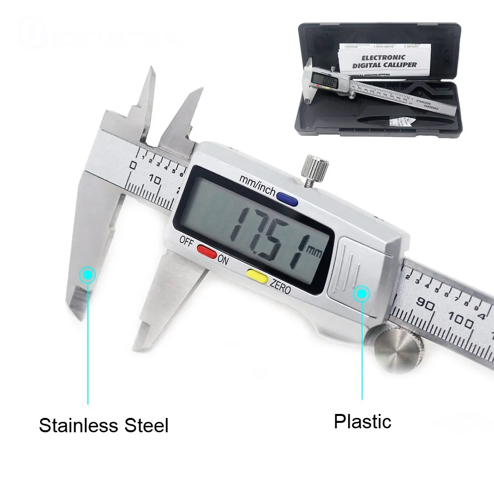 Digital Caliper Stainless Steel - Electronic Digital Caliper 6 Inch 0 ...