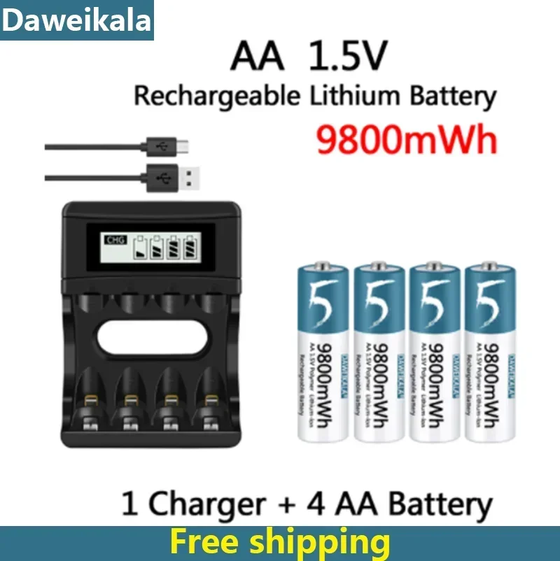 2023-AA1-5V-Rechargeable-Polymer-Lithium-ion-Battery-AA-Battery-for ...