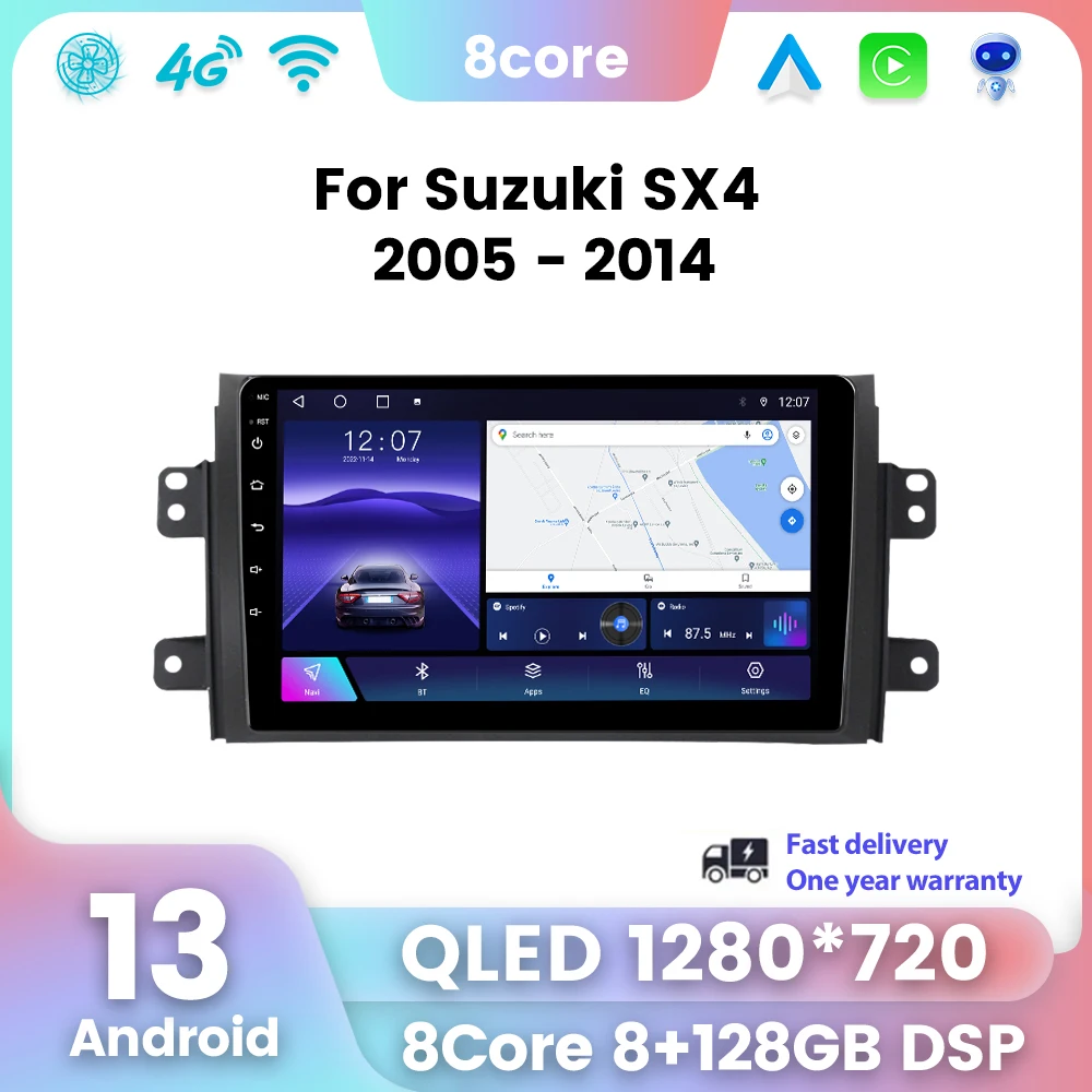 Android 13 Car Radio For Suzuki SX4 2006 - 2014 For Fiat Sedici 189 ...