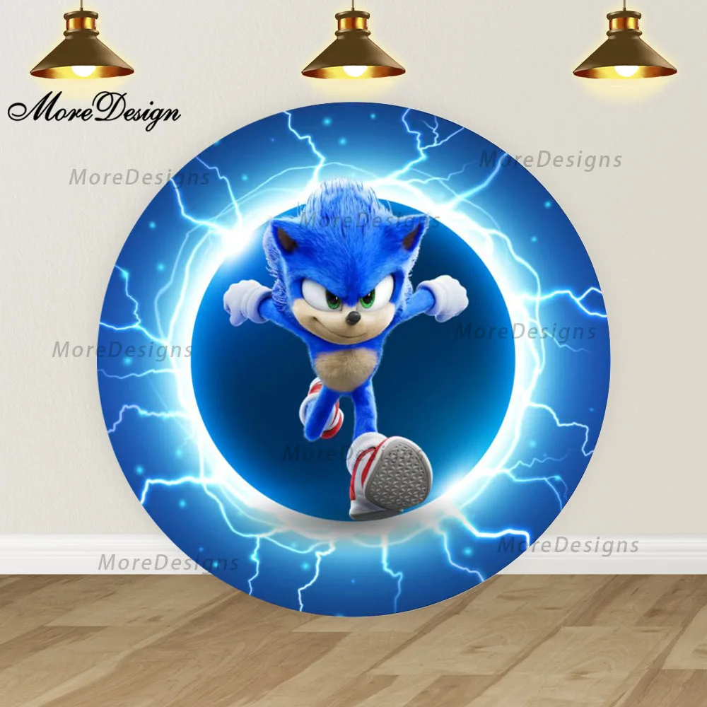 Fondo redondo Bandai Lightning Sonic para baby shower de niños ...