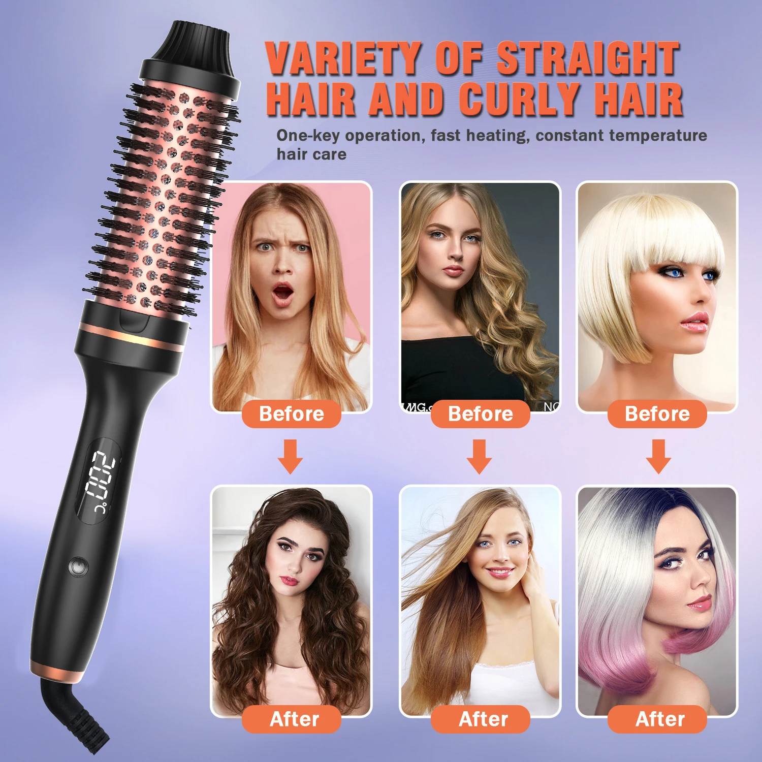 Ceramic-Hot-Brush-Curling-Iron-Brush-Double-PTC-Heated-Thermal-Brush ...