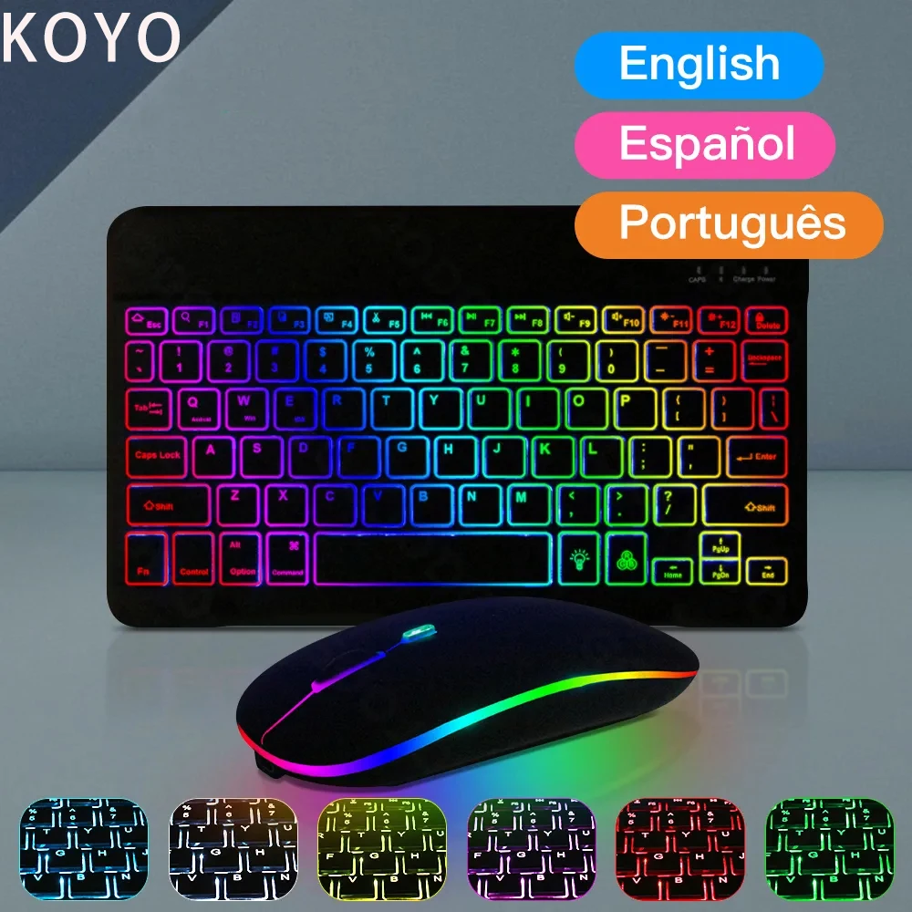 10inch-RGB-Backlit-Rechargeable-Bluetooth-Keyboard-Wireless-Keyboard ...