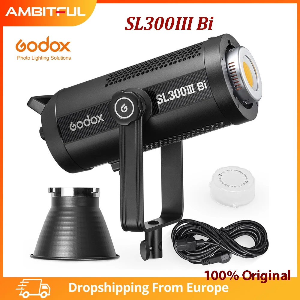 Godox-SL300III-Bi-320W-2800-6500K-Bi-Color-LED-Video-Light-Bowens-Mount ...