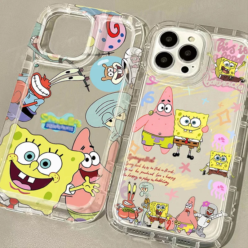 Cartoon-SpongeBobs-Phone-Case-for-Samsung-Galaxy-S24-Ultra-S23-S22-S21 ...