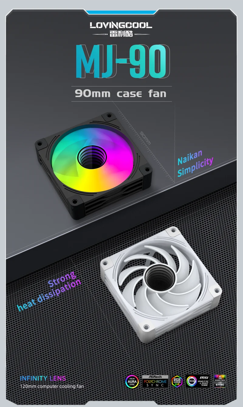 LOVING-COOL-Desktop-Office-Computer-Case-Fan-Support-5V-3PIN-Argb ...