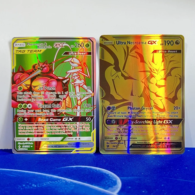 54-100pcs Cards English GX Energy Vmax Mega EX Table Game Charizard Pikachu Rare Collection ...