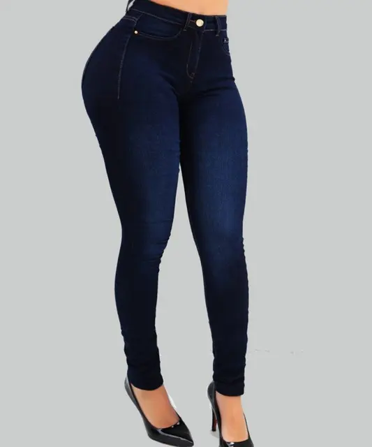 High-Waist Jeans in Pure Colors for Women – Nora Glam Chic