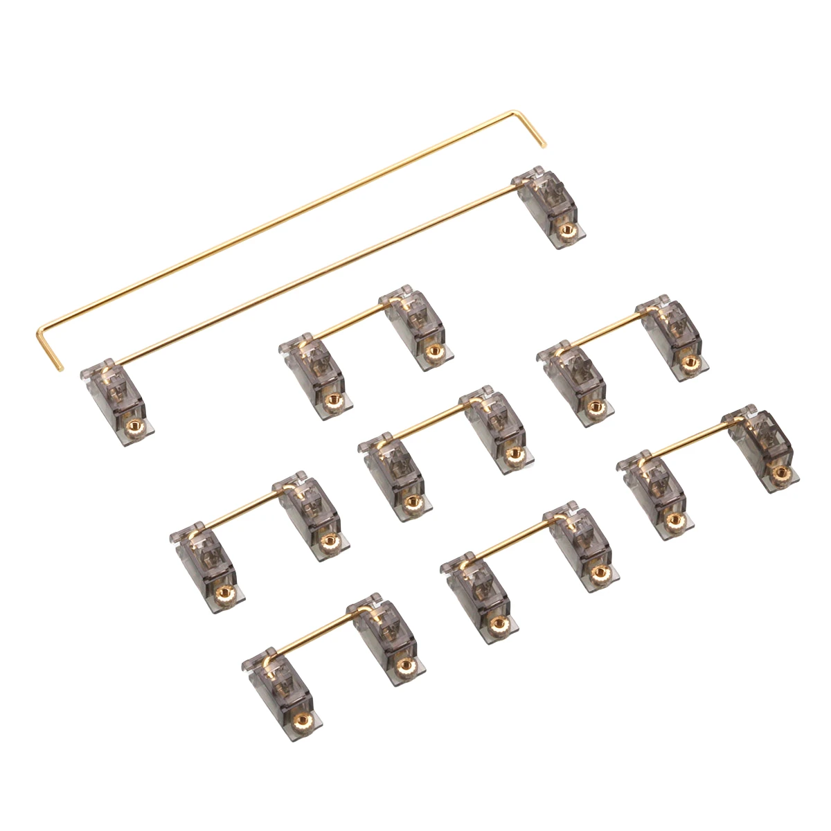 Transparent V2 Pcb-Mounted Stabilizer for Mechanical Keyboards - Gold ...