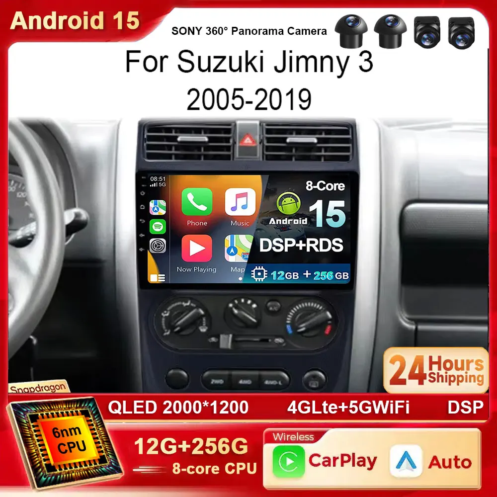Android 15 For Suzuki Jimny 3 2005-2019 Carplay Auto Radio Stereo ...