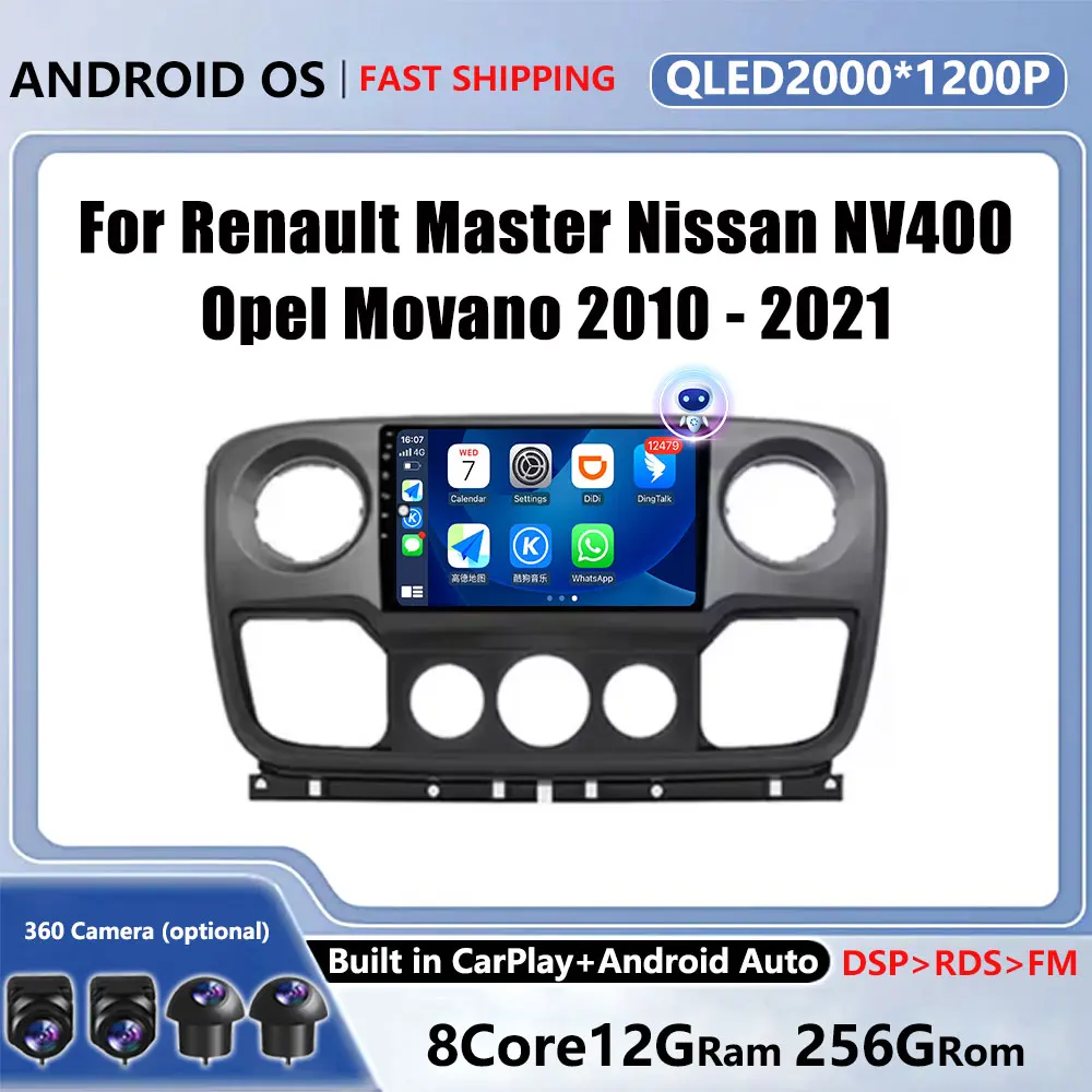 4G-Android-OS-For-Renault-Master-Nissan-NV400-Opel-Movano-2010-2021Car ...