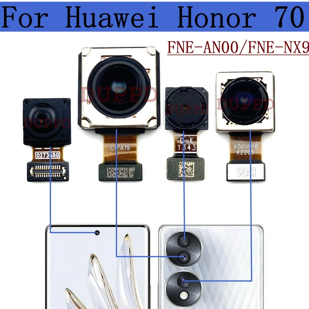 Back-Main-Front-Camera-For-Huawei-Honor-70-Original-Frontal-Selfie ...
