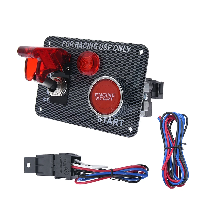 Ignition Switch DC 12V Racing Car Engine Start Push Button Switch Panel ...