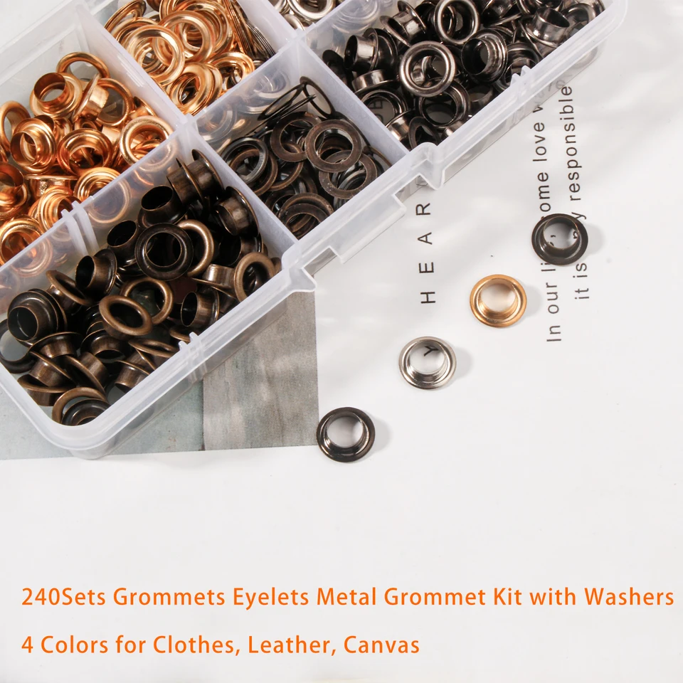 Document Binding Metal Eyelet Grommet Kit With Storage Box - 4mm Hole ...