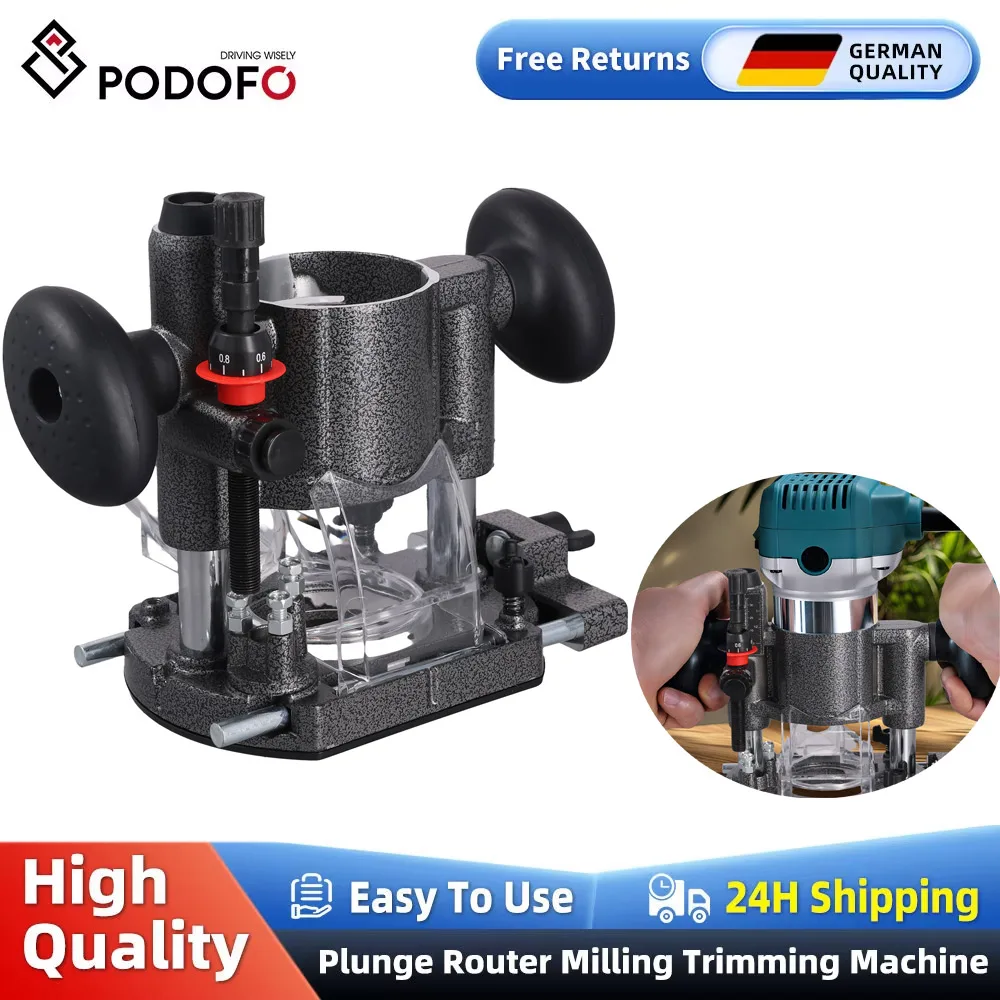Podofo Compact Plunge Router Milling Trimming Machine Base Electric ...