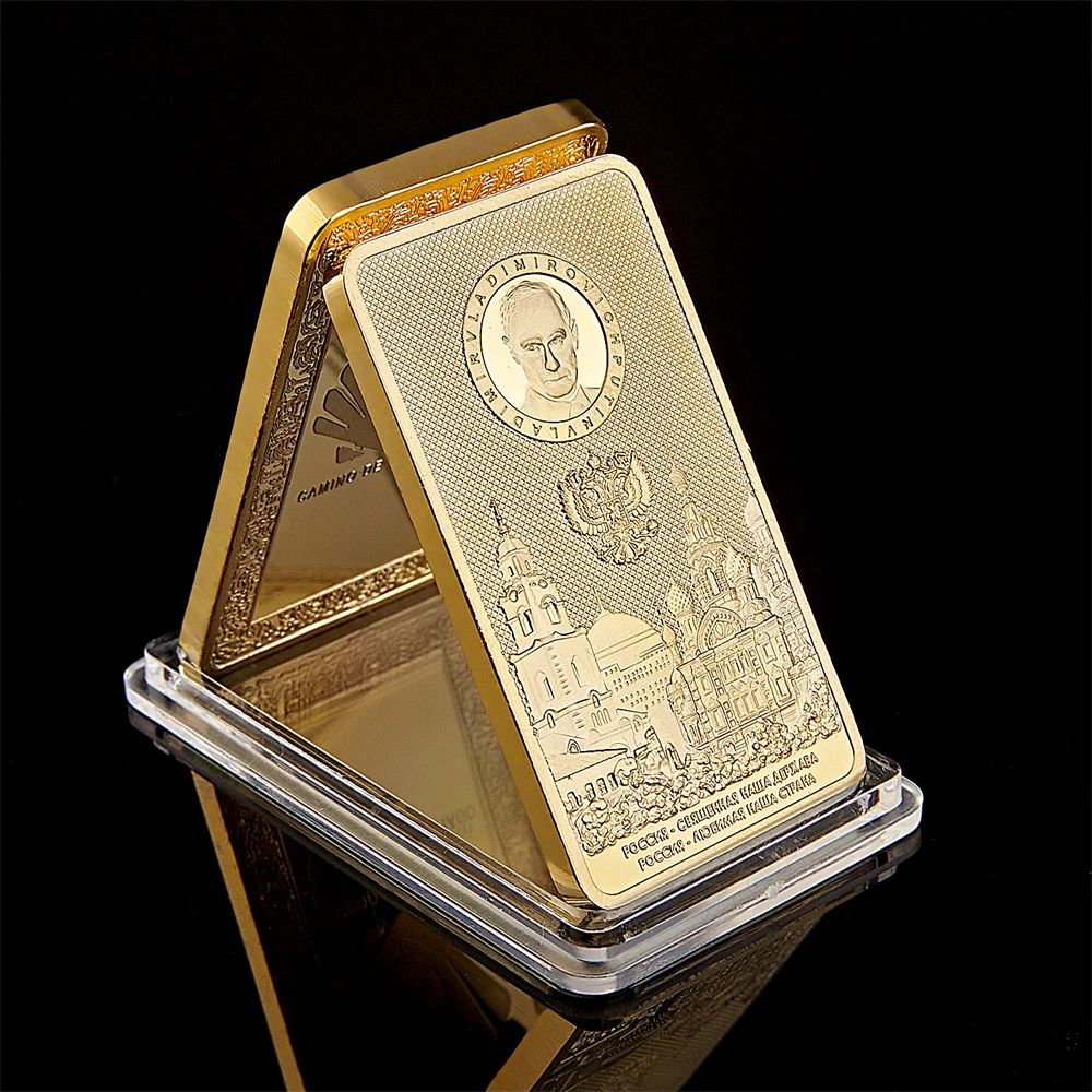 Russia Gold Bar Russian President Vladimir Putin And Kremlin Gold Bar ...