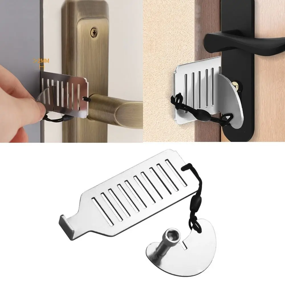 Metal-Door-Lock-New-Travel-Tool-Security-Safety-Latch-Portable-Anti ...