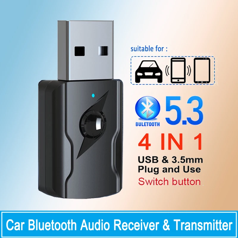 Dongle-USB-y-AUX-Bluetooth-3-5-receptor-de-Audio-transmisor-adaptador ...