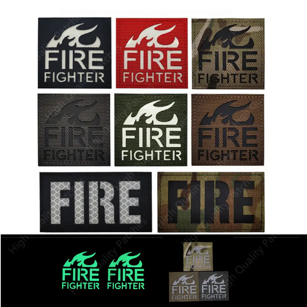 FIRE-Mini-Reflective-Magic-Sticker-Glow-in-the-Dark-Firefighter-Fire ...