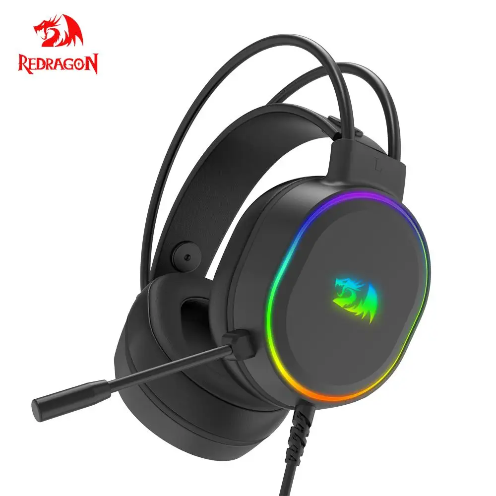 REDRAGON G588 RGB gaming fone de ouvido, 7.1 USB surround som computador fone de ouvido com ...
