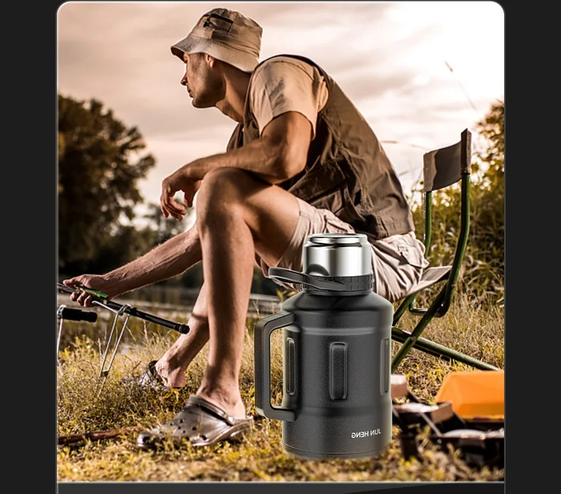 316 Stainless Steel Insulated Thermos Bottle 2L Outdoor Travel Coffee Mugs Thermal Vaccum Water ...