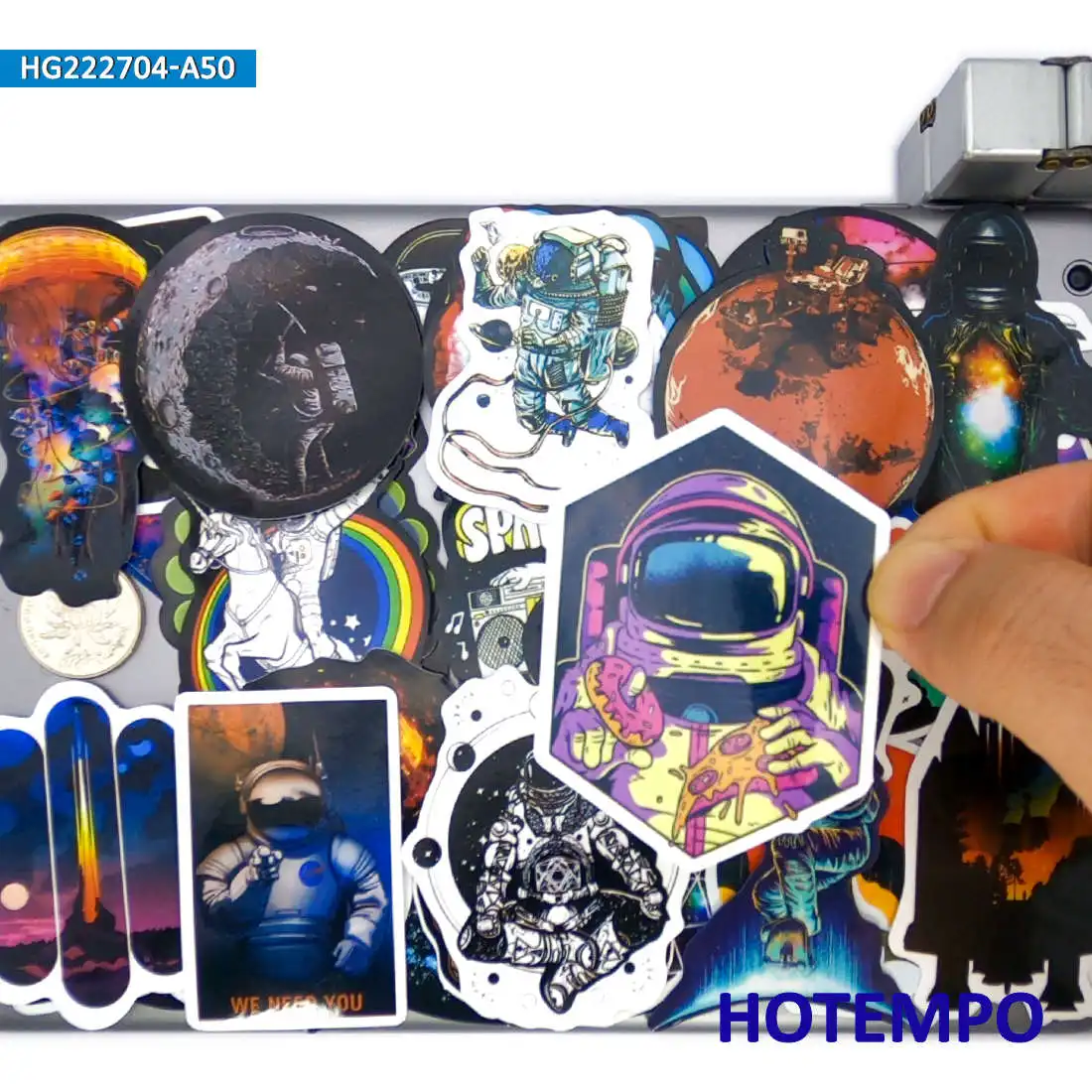 Laptop Sticker Toys | Phone Astronaut | Space Stickers - 50pieces ...