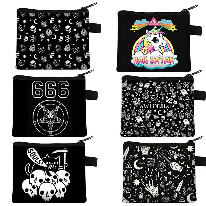 Horror-Witch-Voodoo-Wicca-Coin-Purse-Unique-Witchcraft-Black-Cat-Mini ...