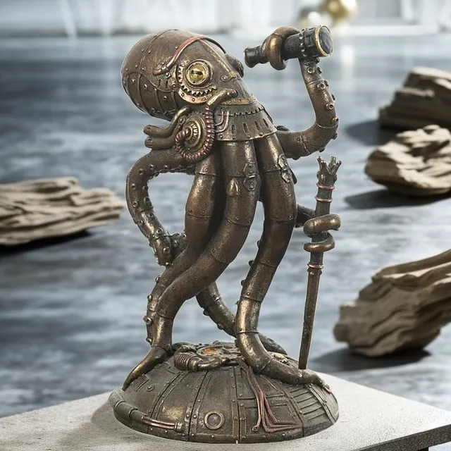 Steampunk Seabed Hiker Octopus Statue Decor - Touch of Decor